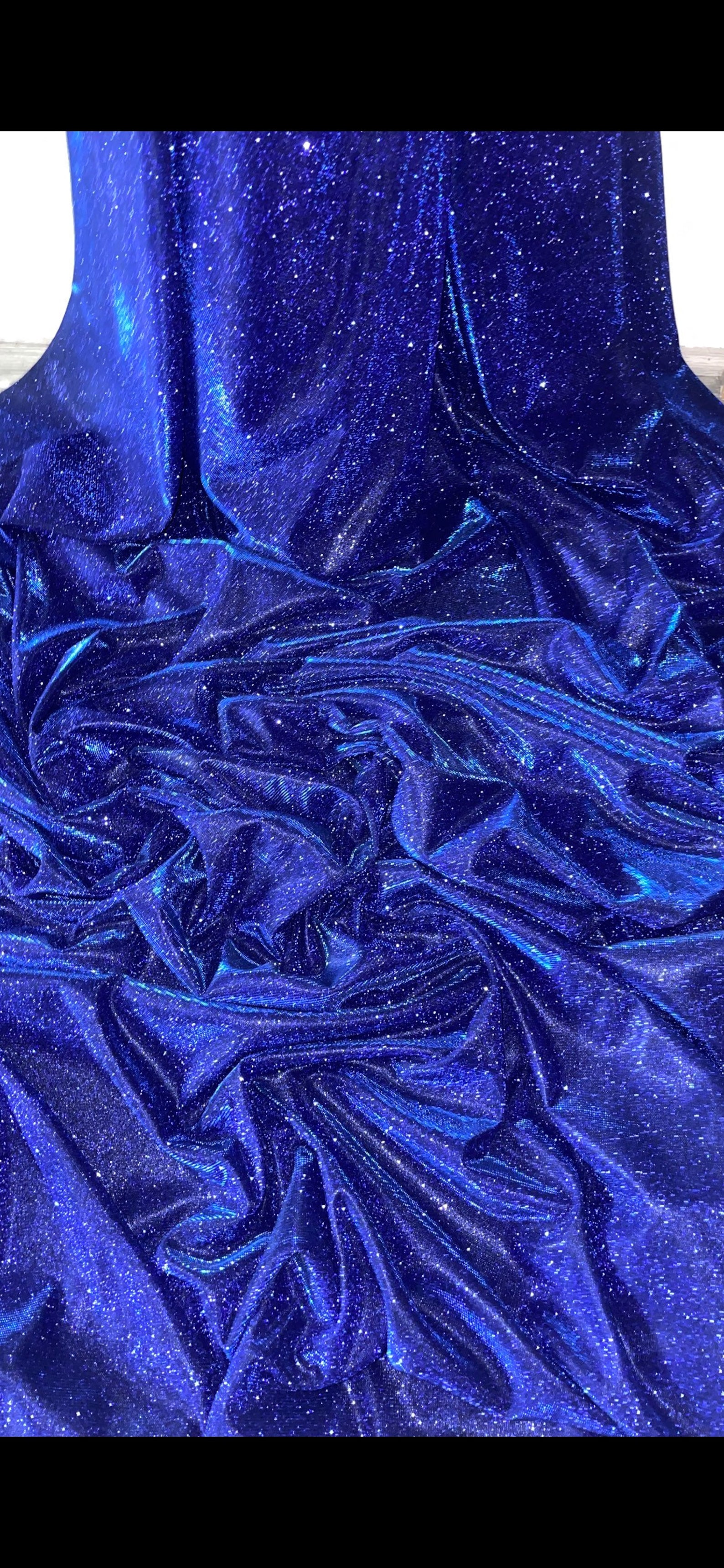 Roysl Blue Sparkly Glitter Moonlight Stretch Dress - Etsy