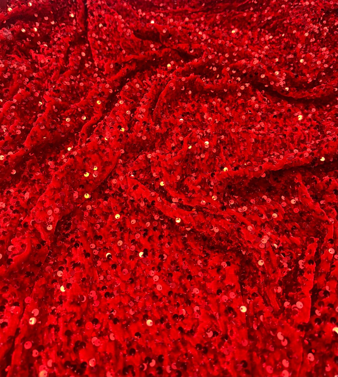 1 Mtr Red All Over Sequin Velvet Stretch Fabric..58” Wide - Etsy