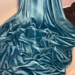 1 Mtr Luxury Turquoise Velour Velvet Fabric..58" Wide - Etsy