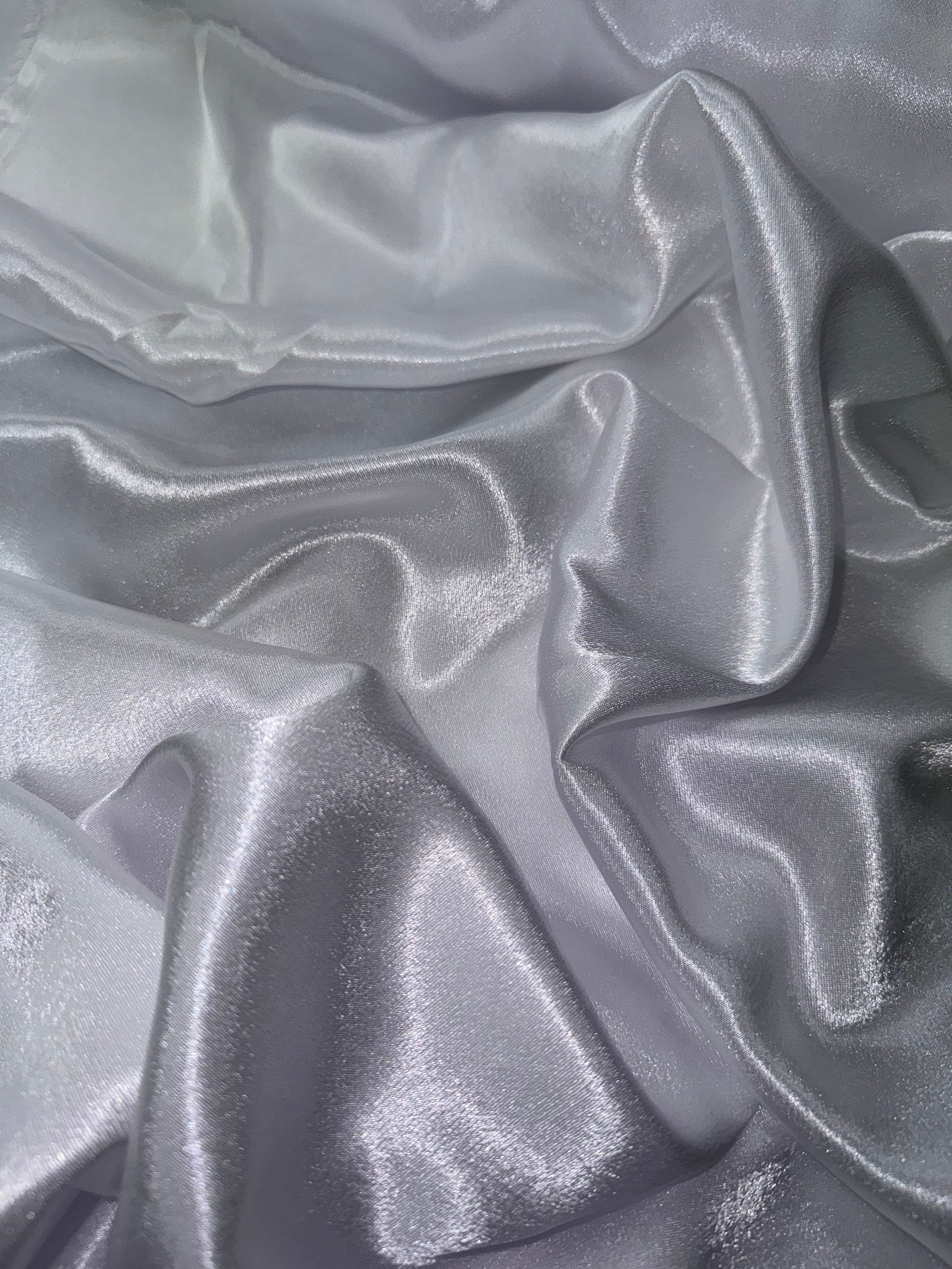 1 Mtr Shiny White Quality Crepe Back Satin Fabric,bridal,deco,dress..58 ...