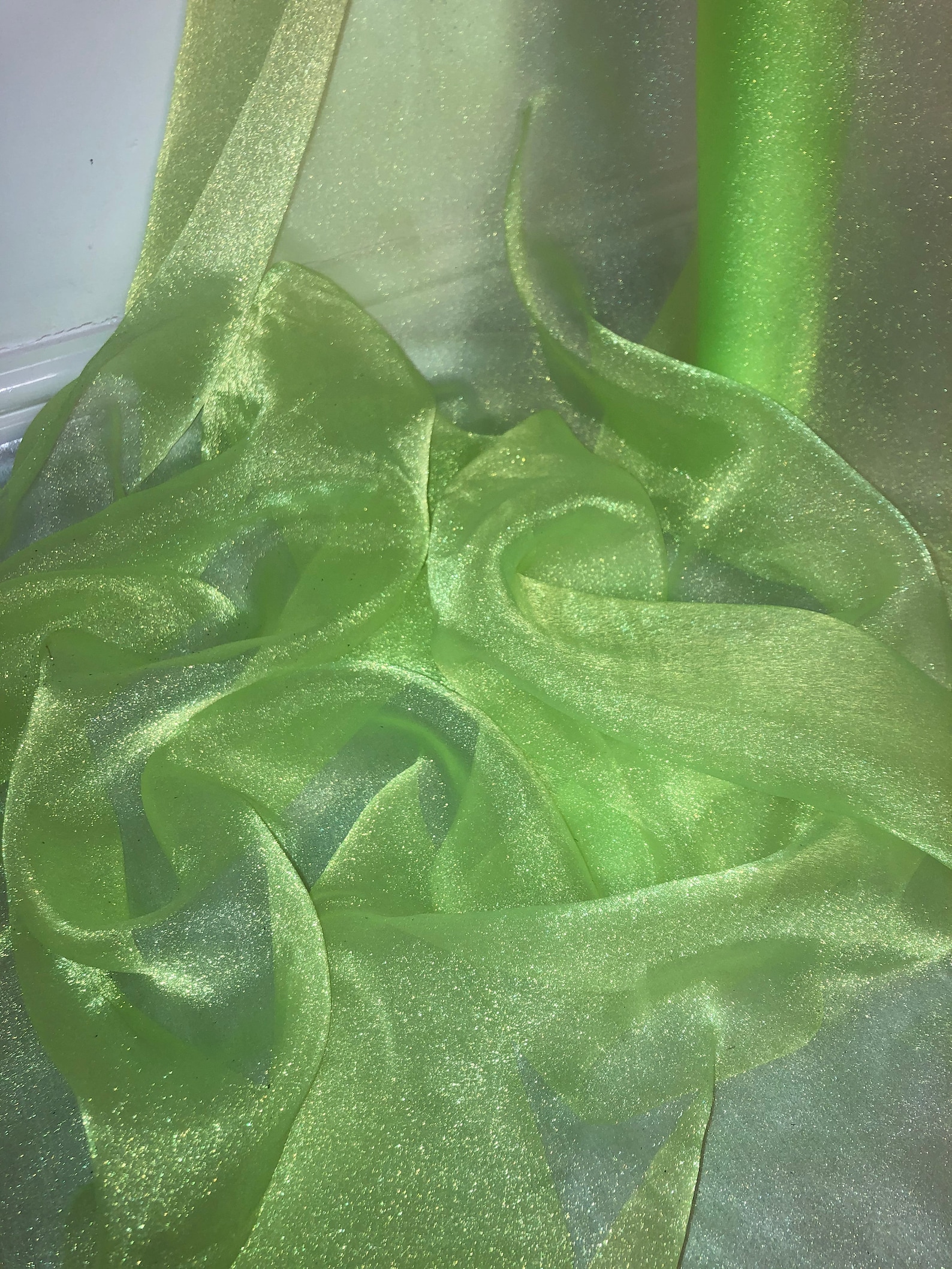 1 mtr de tela de organza transparente de cristal brillante | Etsy