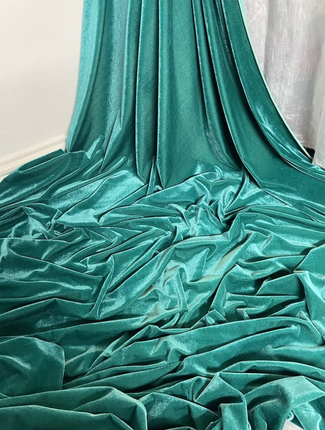 1 Mtr Luxury Sea Green Heavy Velour Velvet Fabric..58" Wide - Etsy