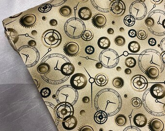 Clock Print Fabric | Etsy