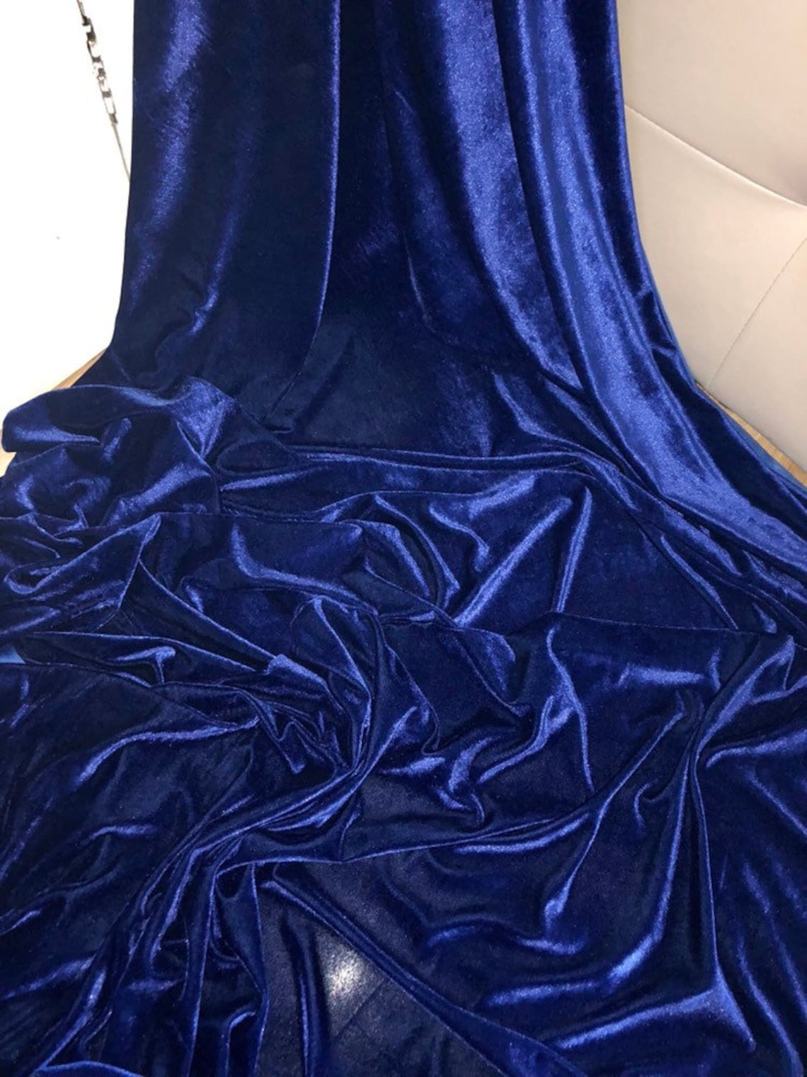 1 Mtr Luxury Royal Blue Velour Velvet Fabric..58" Wide C - Etsy