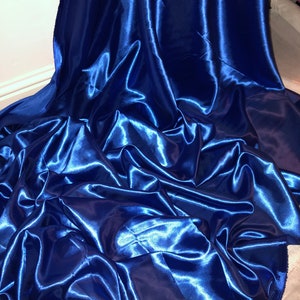 Royal Blue Polyester Satin Fabric..58" Wide (147cm) - Etsy