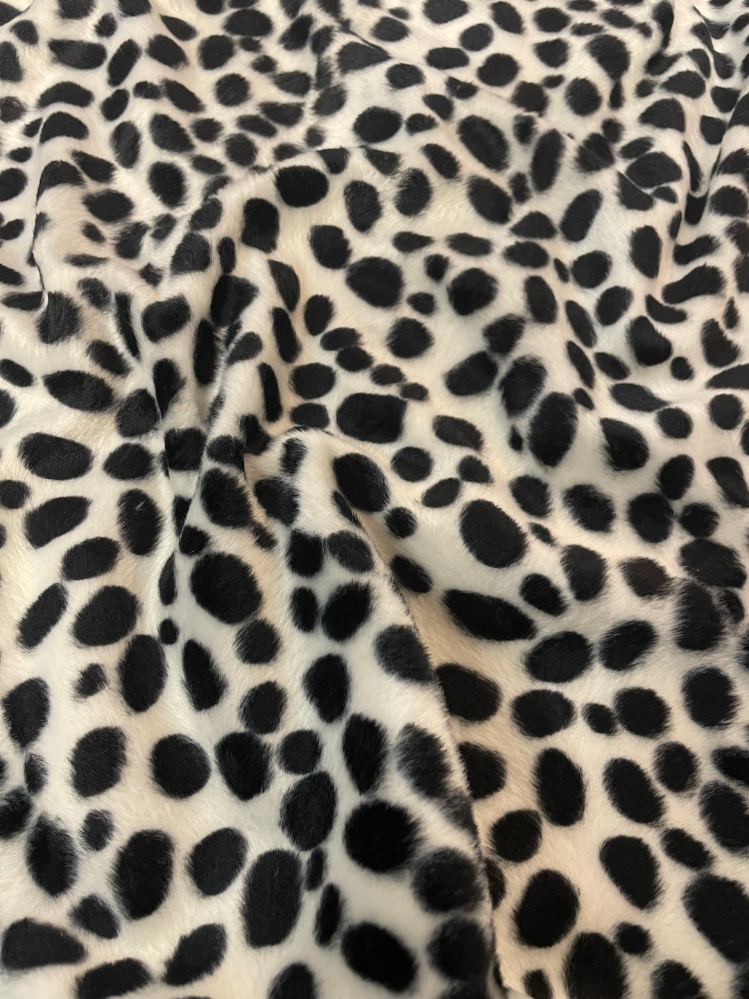 1 Mtr Animal Dalmation Print Faux Fur Velboa Velour Fabric..58" Wide - Etsy