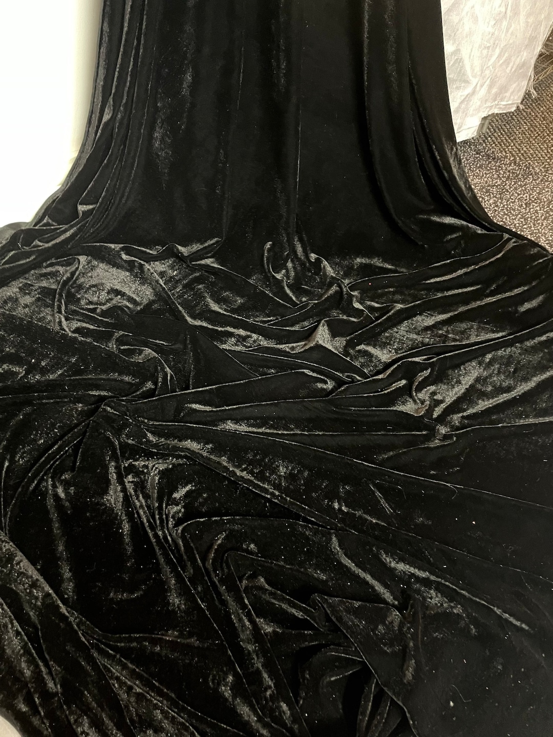 1 Mtr Luxury Black Heavy Velour Velvet Fabric..58" Wide - Etsy