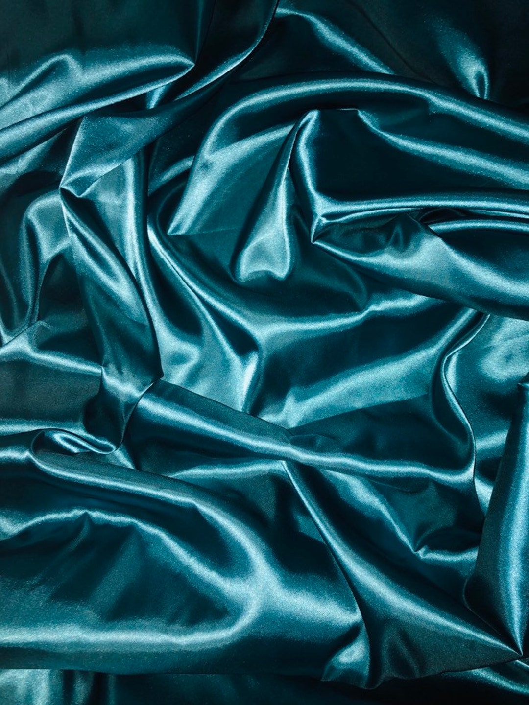 Teal Silky Polyester Satin Fabric..58 Wide 147cm - Etsy