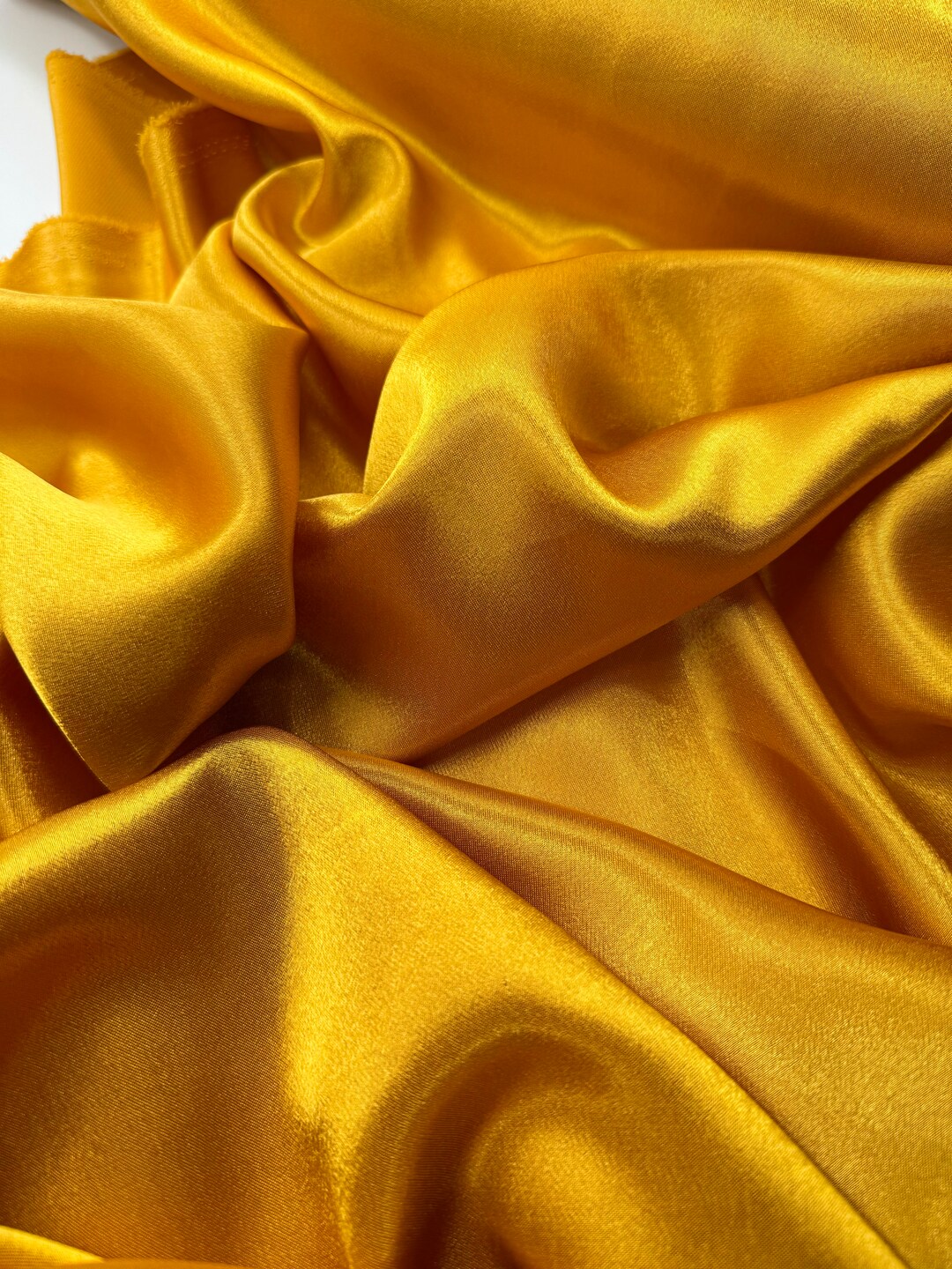 1 Mtr Shiny Dark Gold Quality Crepe Back Satin Fabric,bridal,deco,dress ...
