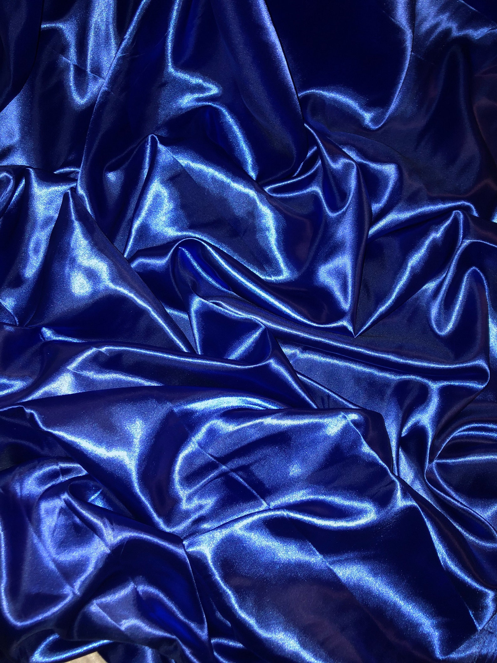 Royal Blue Polyester Satin Fabric..58" Wide (147cm) - Etsy