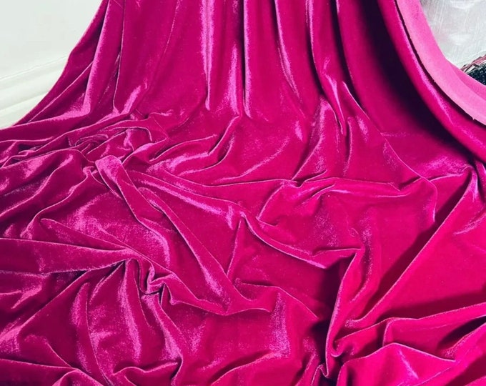 1 Mtr Luxury Hot Pink Velour Velvet Fabric..58" Wide - Etsy UK