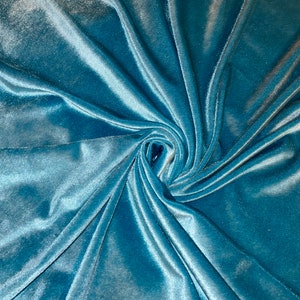 1 Mtr Luxury Turquoise Velour Velvet Fabric..58" Wide - Etsy
