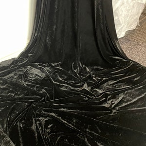 1 Mtr Luxury Black Heavy Velour Velvet Fabric..58" Wide - Etsy