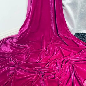 1 Mtr Luxury Hot Pink Velour Velvet Fabric..58" Wide - Etsy