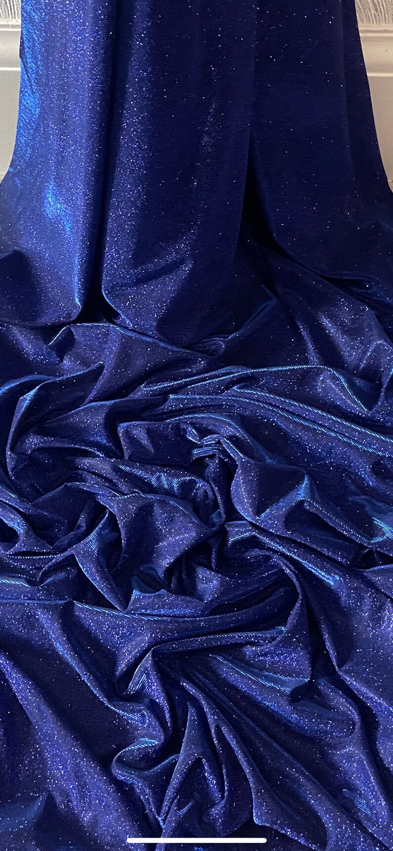 Roysl Blue Sparkly Glitter Moonlight Stretch Dress - Etsy