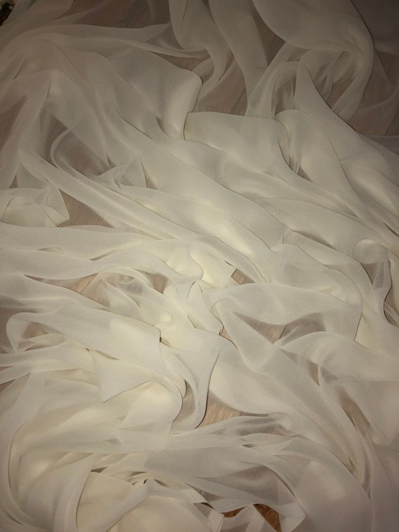 1 Mtr Ivory Cream Dress Chiffon Fabric.45 Wide Etsy Ireland