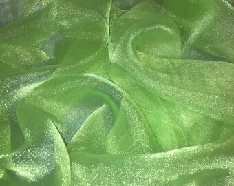 Sheer Green Fabric | Etsy