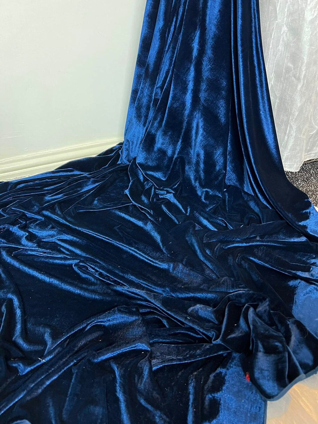1 Mtr Luxury Navy Blue Velour Velvet Fabric..58" Wide - Etsy