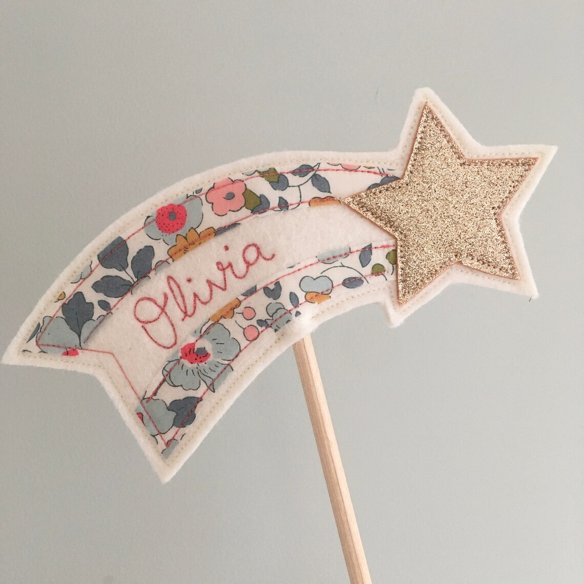 Personalised Liberty Shooting Star Cake Topper - Etsy UK
