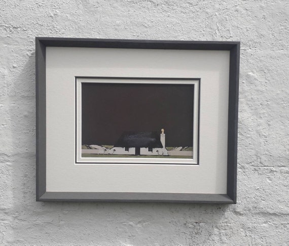 Ron Lawson Art Printblack Felter Cottage Tiree | Etsy