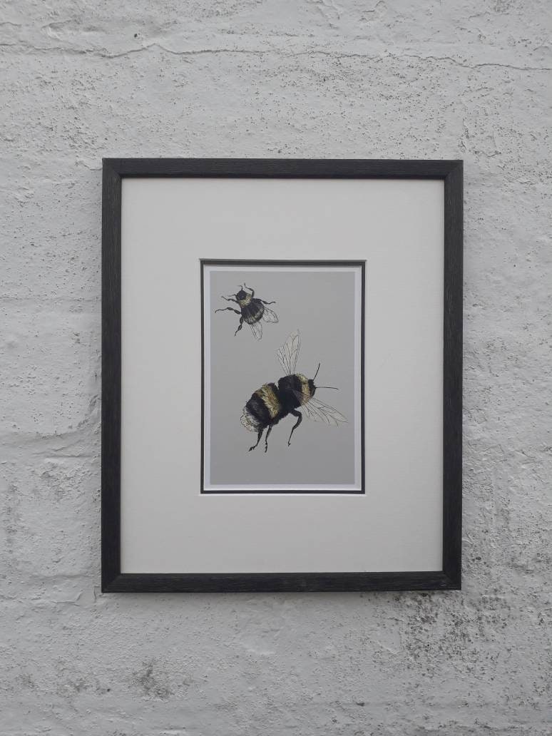 Ben Rothery Framed Art bumblebee - Etsy