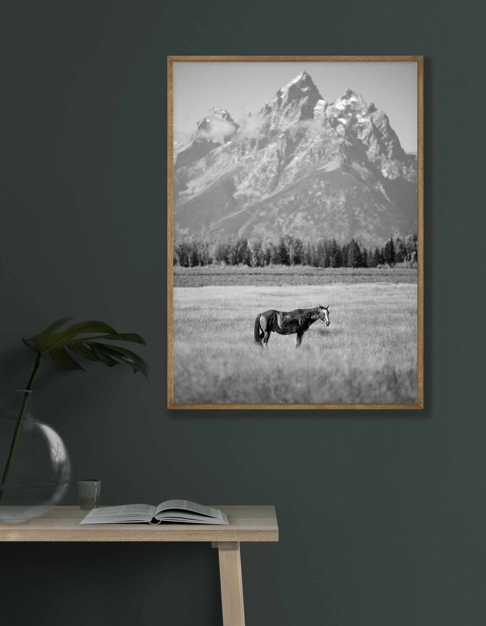 Fine Art Photography Print- Black and White Mountain Prints Grand Teton ...
