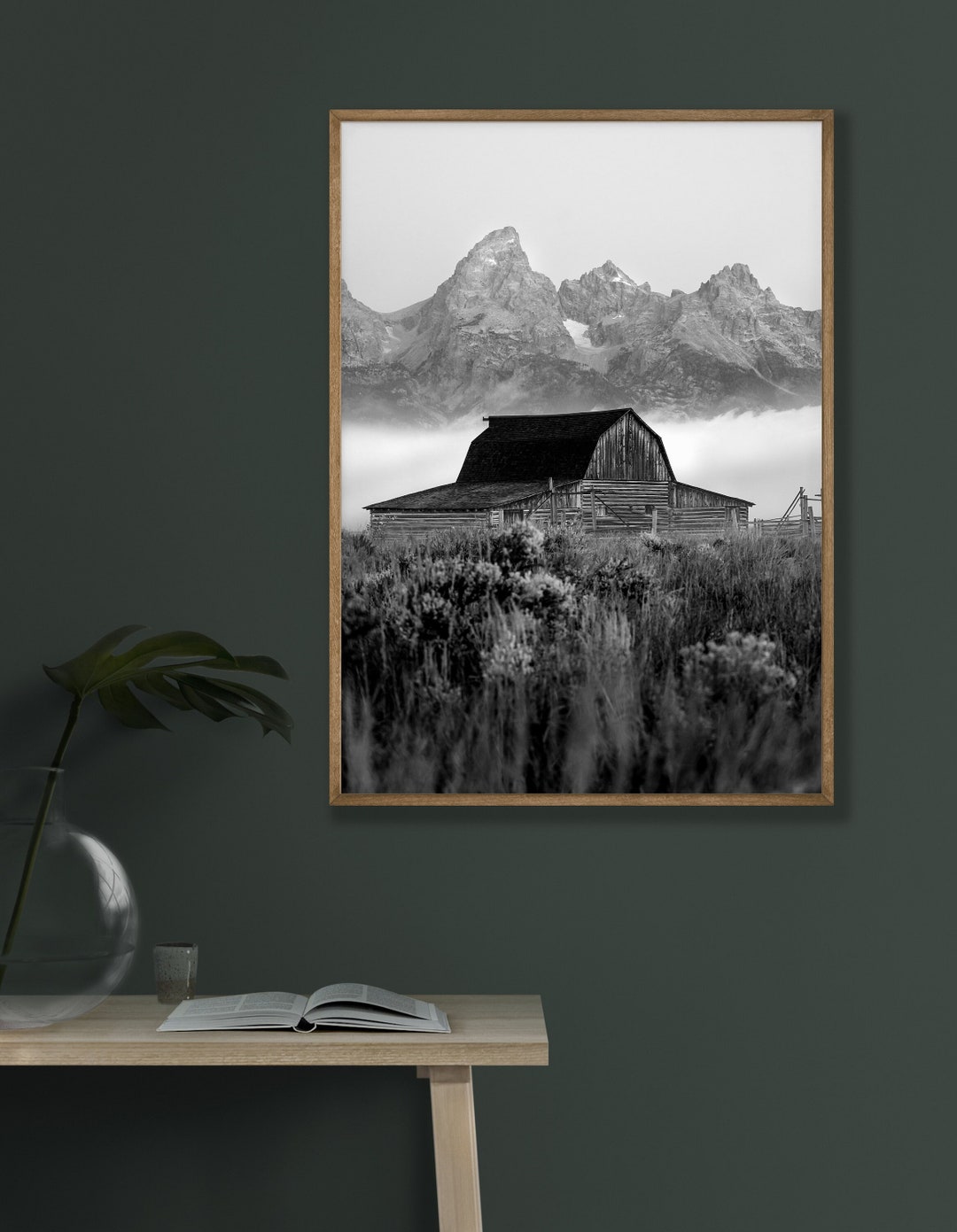 Fine Art Black and White Western Photography Print Moulton Barn Grand ...