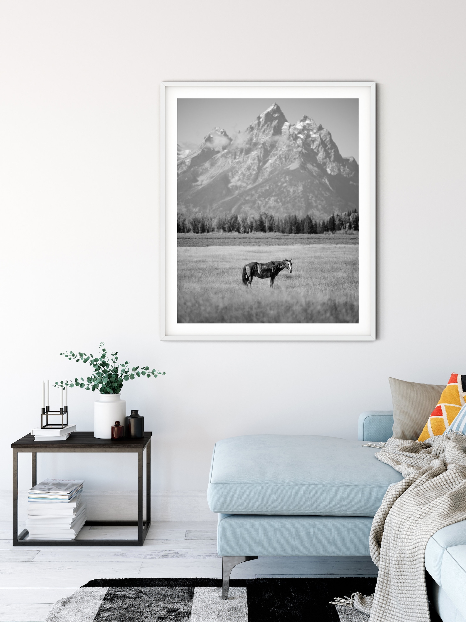 Fine Art Photography Print- Black and White Mountain Prints Grand Teton ...