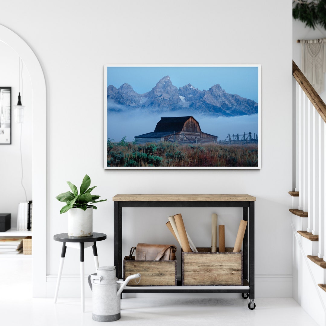 Fine Art Western Photography Print Grand Teton Wall Art Moulton Barn ...