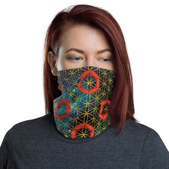 Galaxy Face Mask Sacred Geometry Neck Gaiter - Etsy