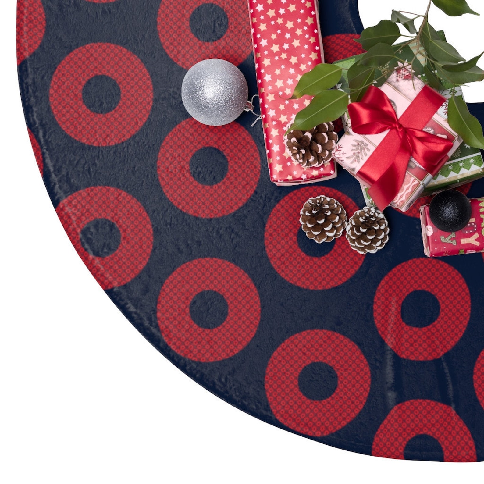 Fishman Donuts and Snowflakes Phish Holiday Tree Skirt Christmas and ...