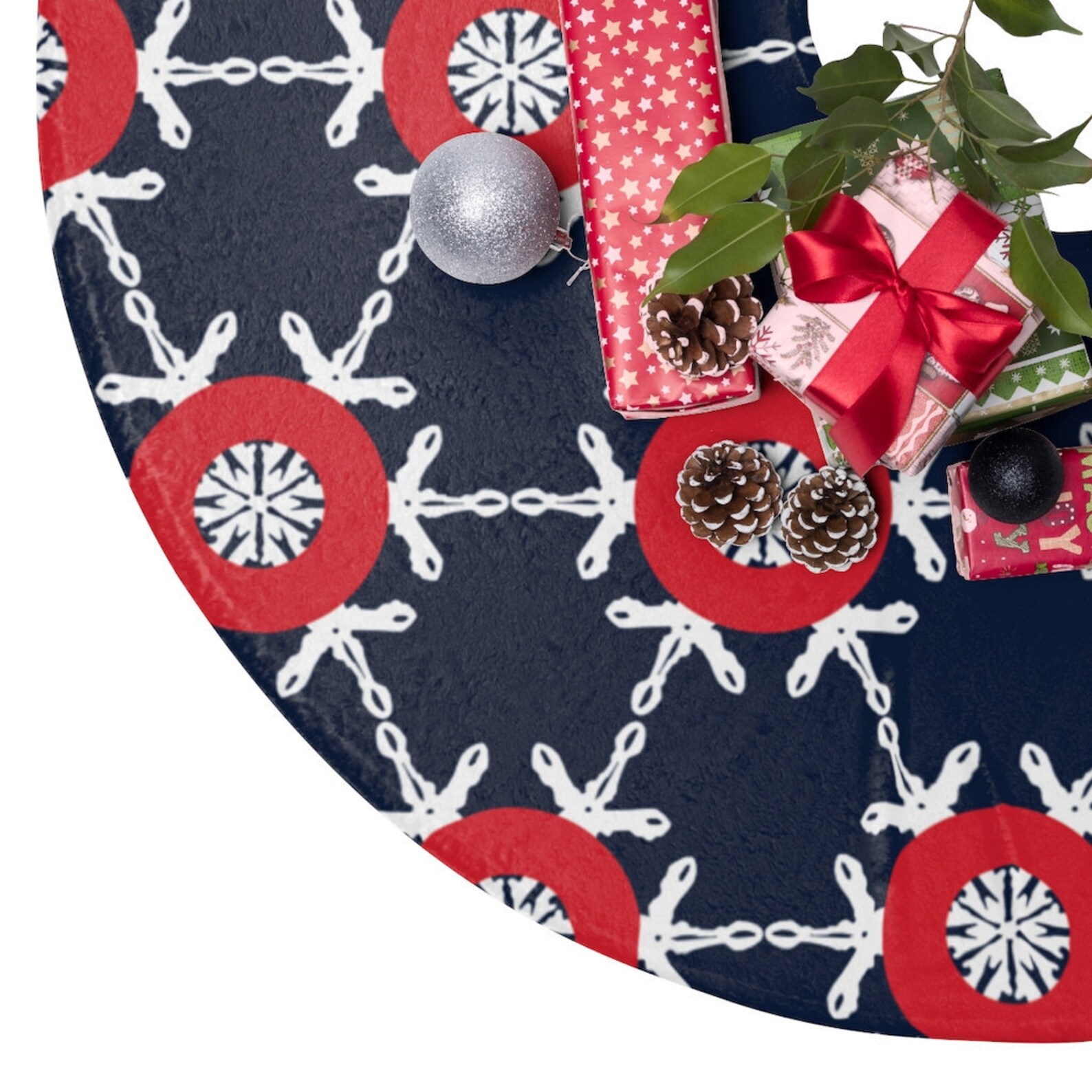 Fishman Donuts and Snowflakes Phish Holiday Tree Skirt Christmas and ...