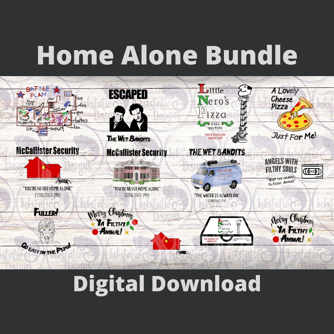 Home Alone Svg Bundle / Home Alone Battle Plans / Little Nero's Pizza ...