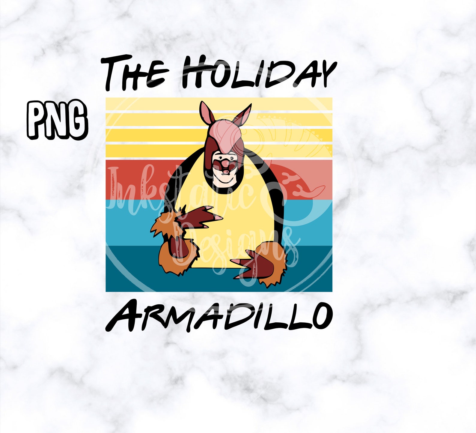 Holiday Armadillo Instant Download / Distressed Retro Friendsgiving ...