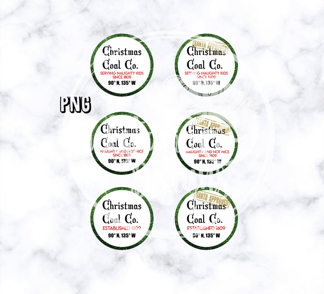 Christmas Coal Company Instant Download / Christmas Coal Sticker ...
