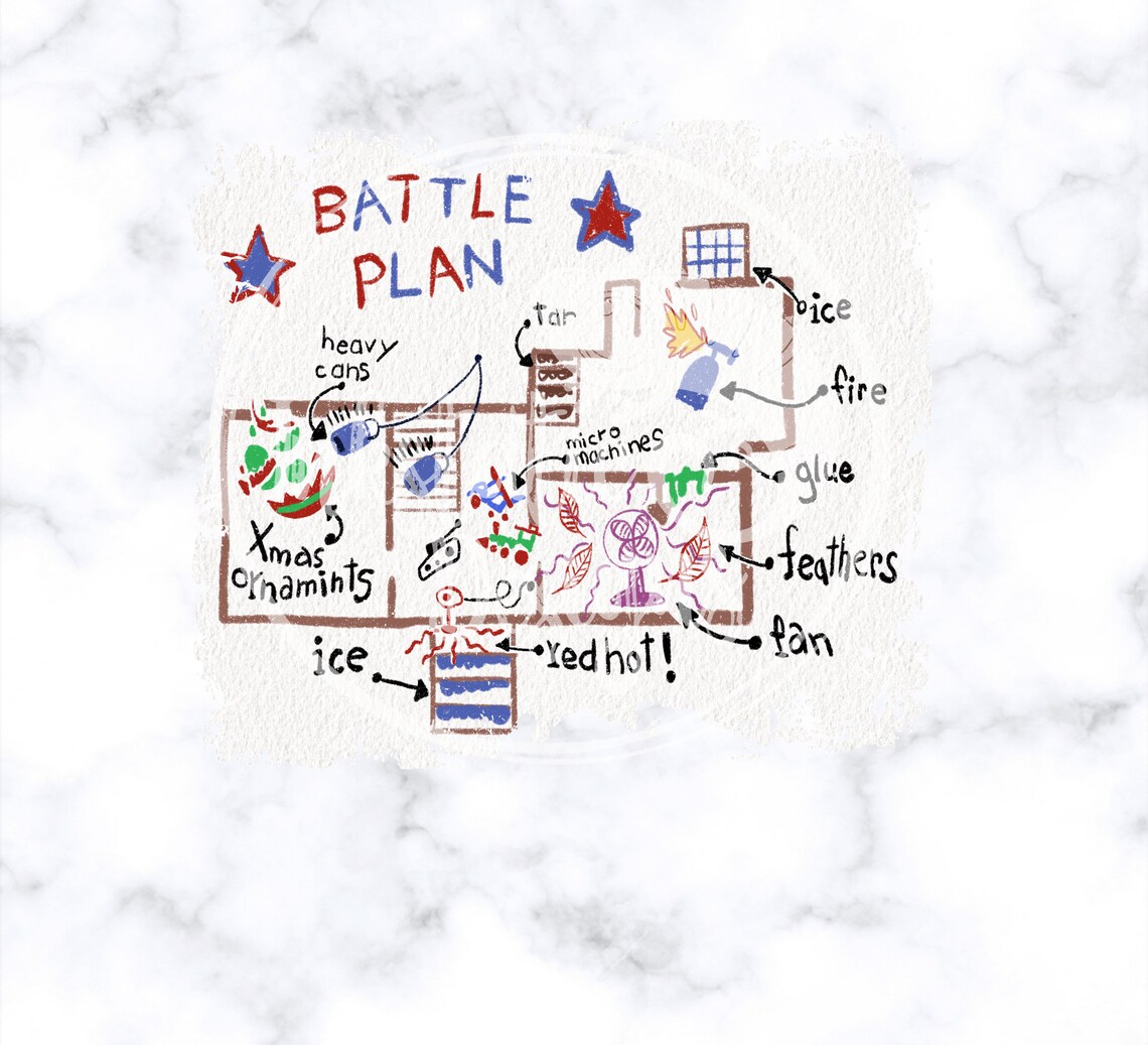 Home Alone Battle Plan PNG/ Hand Drawn Battle Plans / Kevin | Etsy