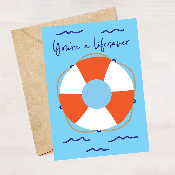Lifesaver Card - Etsy