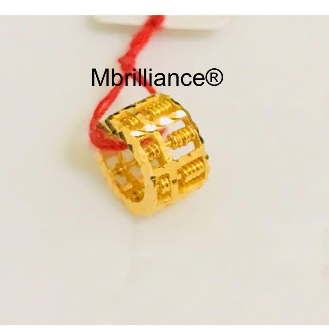 Solid 22k Gold Loop Abacus Pendant 916 Gold - Etsy
