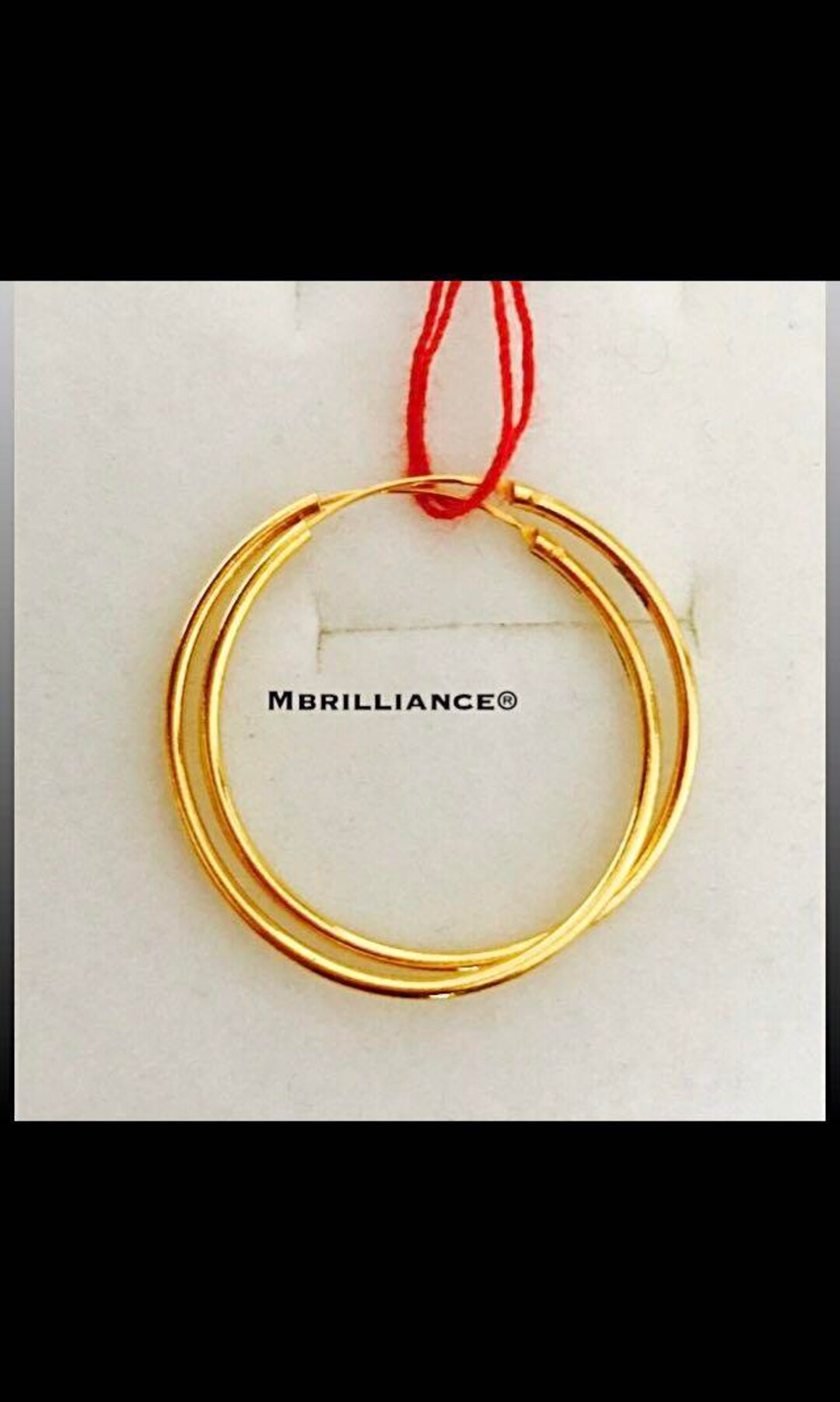 916, 22k Gold Plain Bali Loop Earrings 916 Gold - Etsy