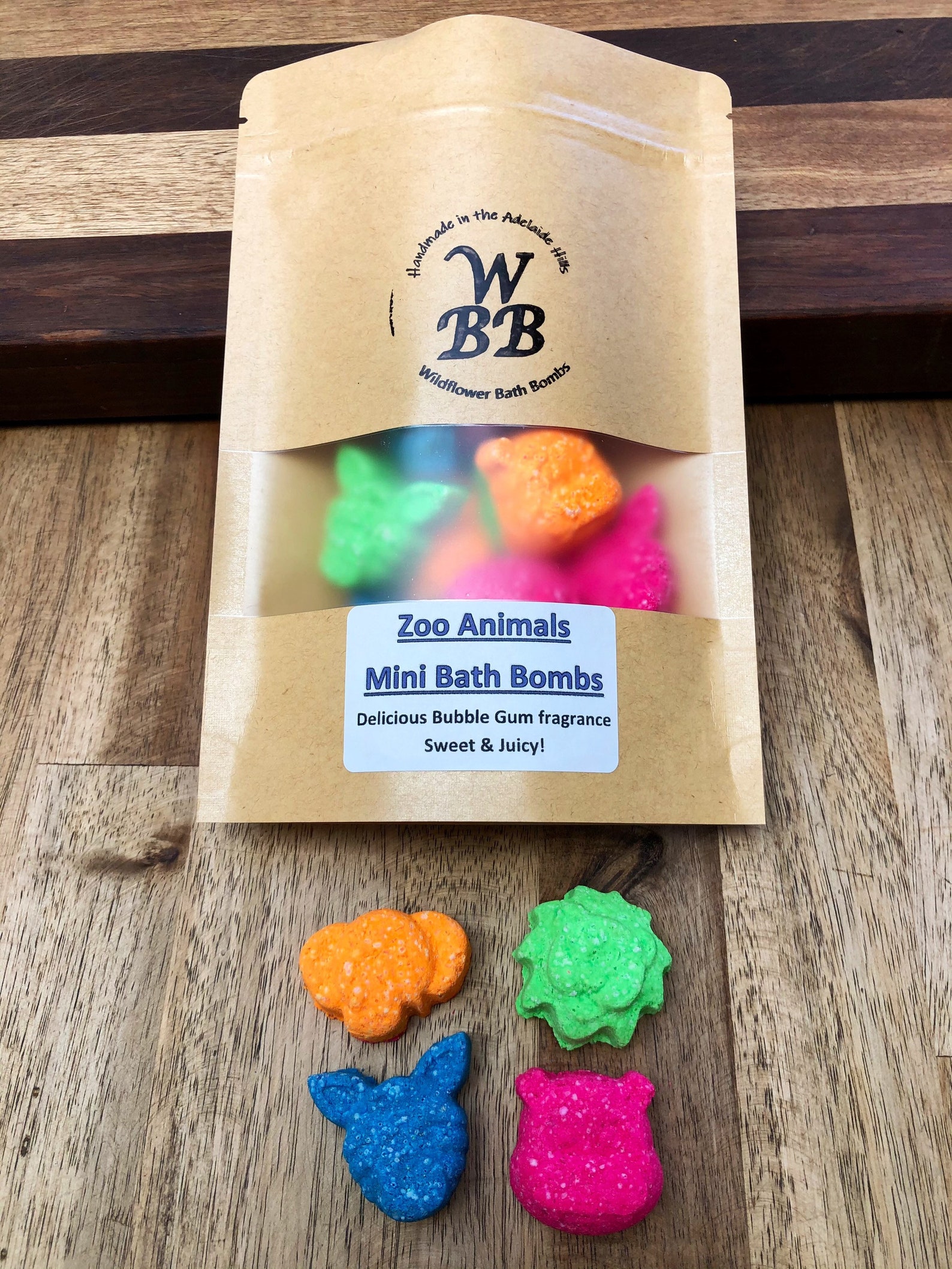 Zoo Animals Mini Bath Bombs Bubble Gum Fragrance Handmade - Etsy Australia