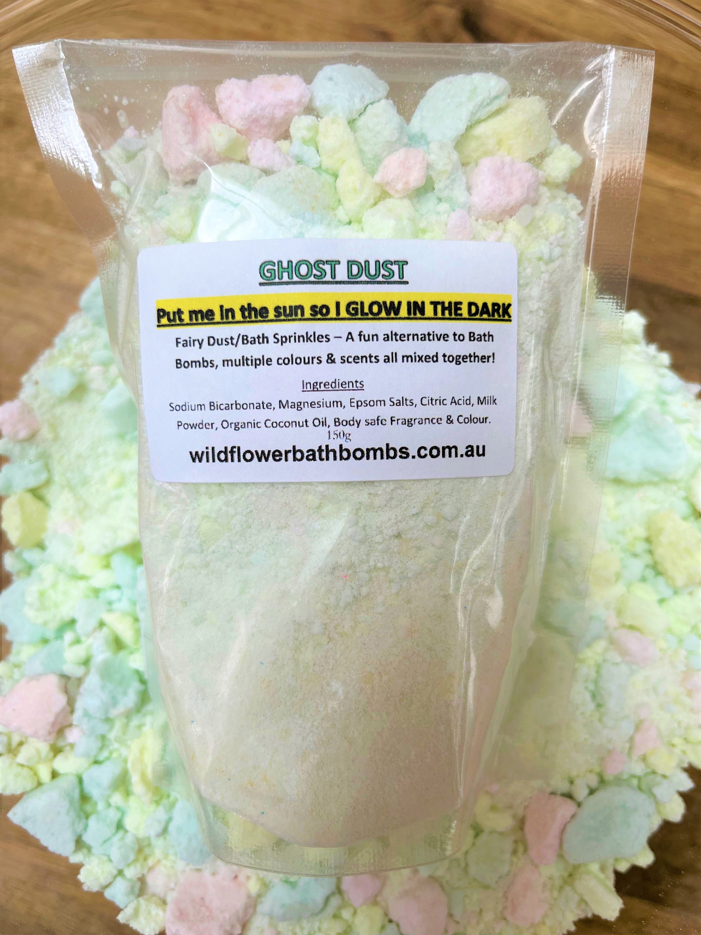 GLOW in the DARK Ghost Dust Bath Sprinkles Fantasy Scent of - Etsy ...