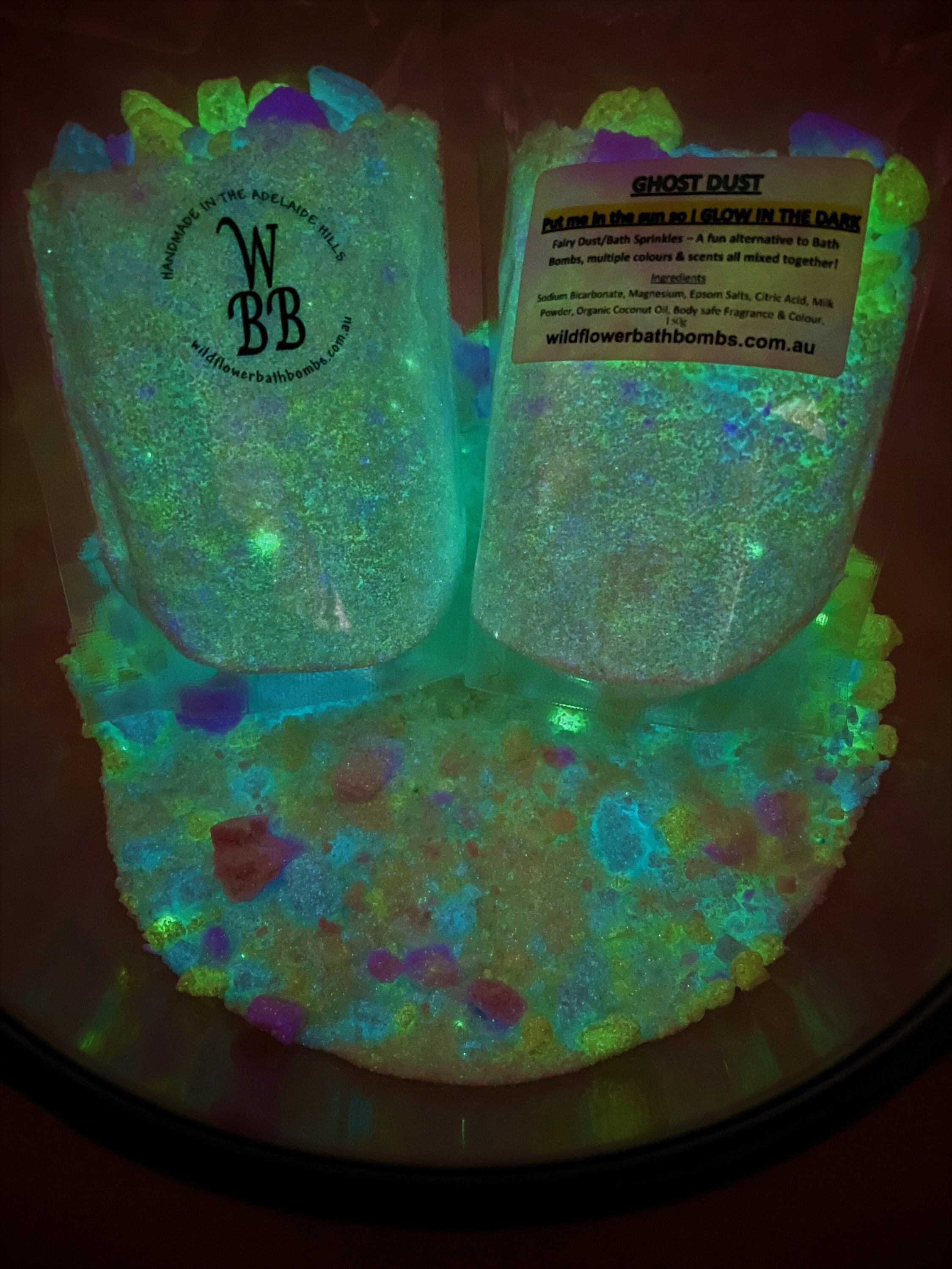 GLOW in the DARK Ghost Dust Bath Sprinkles Fantasy Scent of - Etsy ...