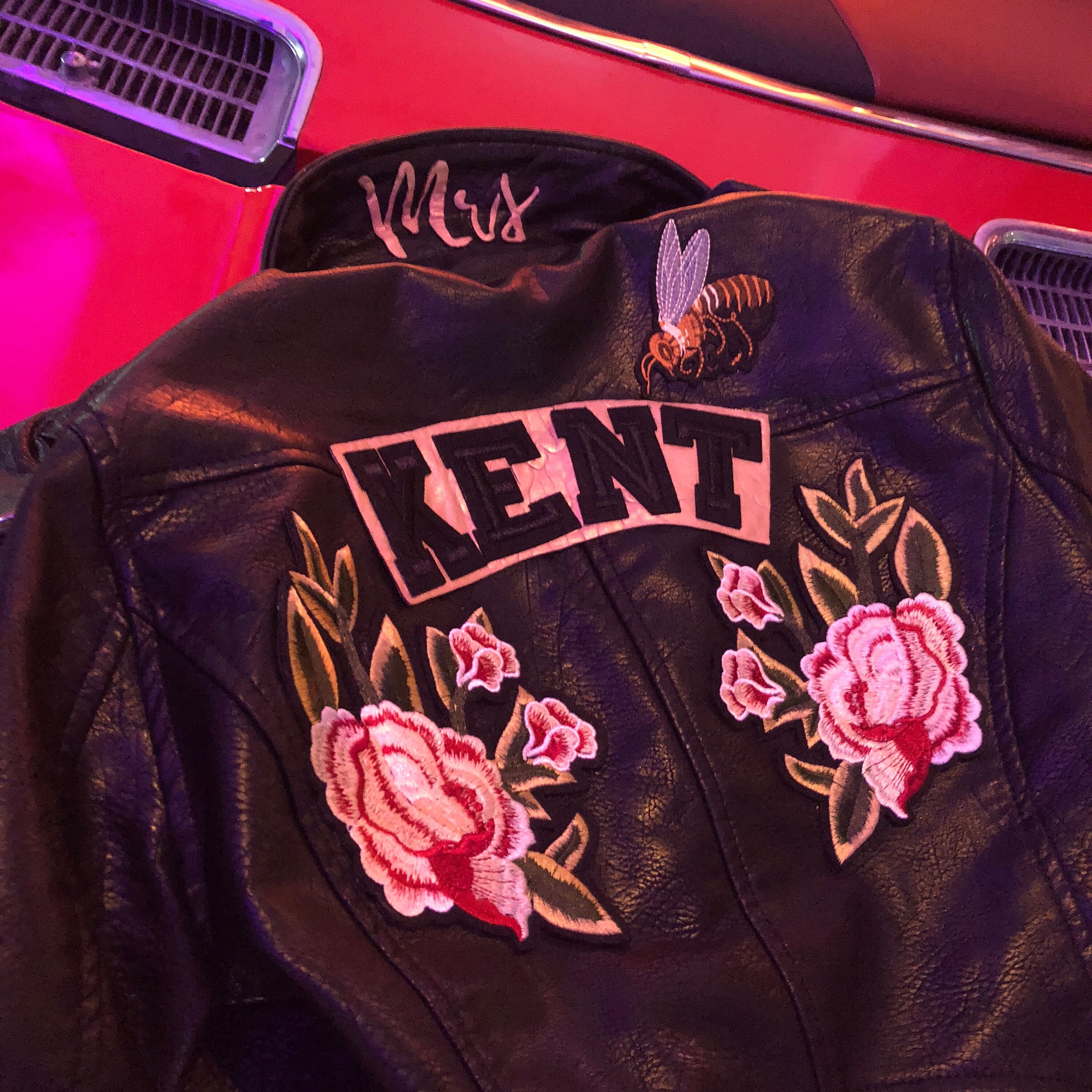 Applique Customized Bridal Faux Leather Jacket for Bride | Etsy