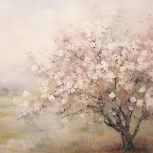 Orchard Art, Spring Easter Art, Printable Vintage Oil Painting ...