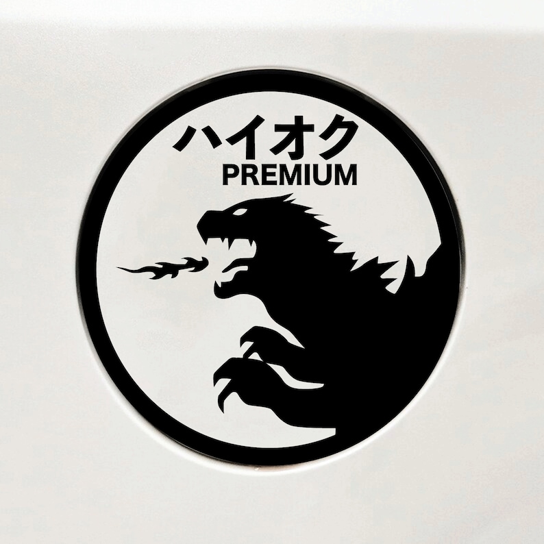 Godzilla Gas Cover Vinyl Decals - Etsy