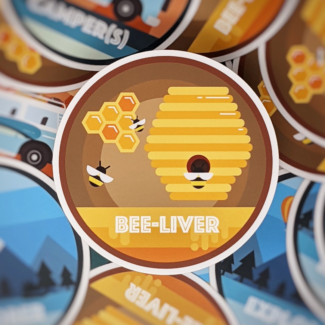 Bee-liver Vinyl Sticker - Etsy