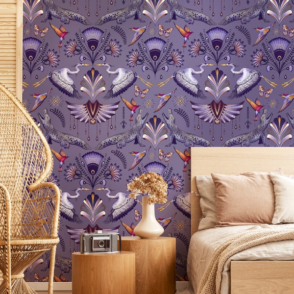 Purple Art Deco - Etsy