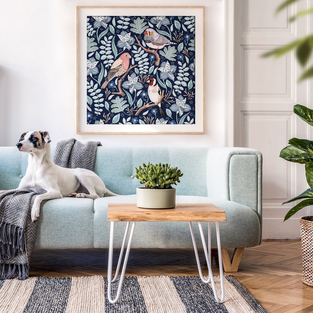 European Finches, Fine Art Print, Folk Art - Etsy