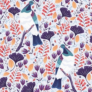Kereru Art Print, 5 Colourways, Large Art Print, Floral Design, Pigeon ...