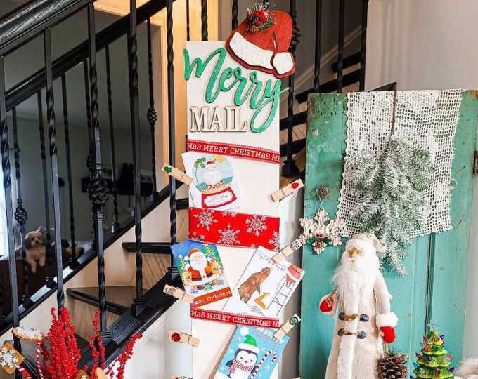 Wooden Christmas Card Holder, Christmas Card Display, Christmas Gift ...